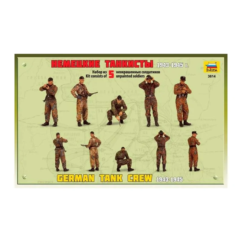 ZVEZDA 3614 German Tank Crew WWII Late (1943-1945) Maqueta para Montar