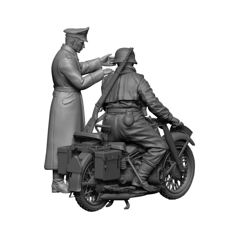 ZVEZDA 3632 German R-12 heavy motorcycle with driver and officer