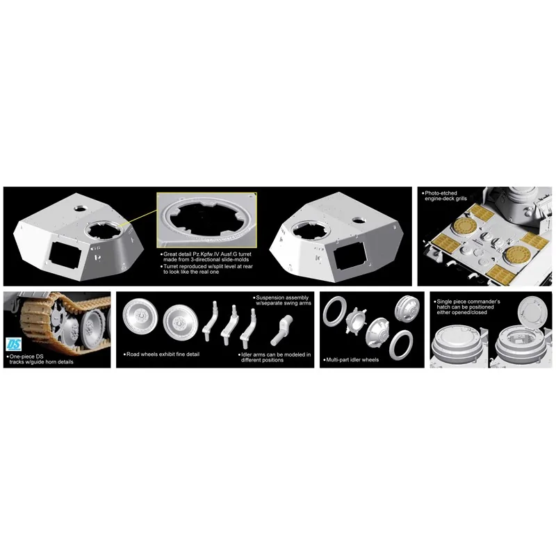 DRAGON 6835 Bergepanther mit Aufgesetztem Pz.Kpfw.IV Turm Als Befeh